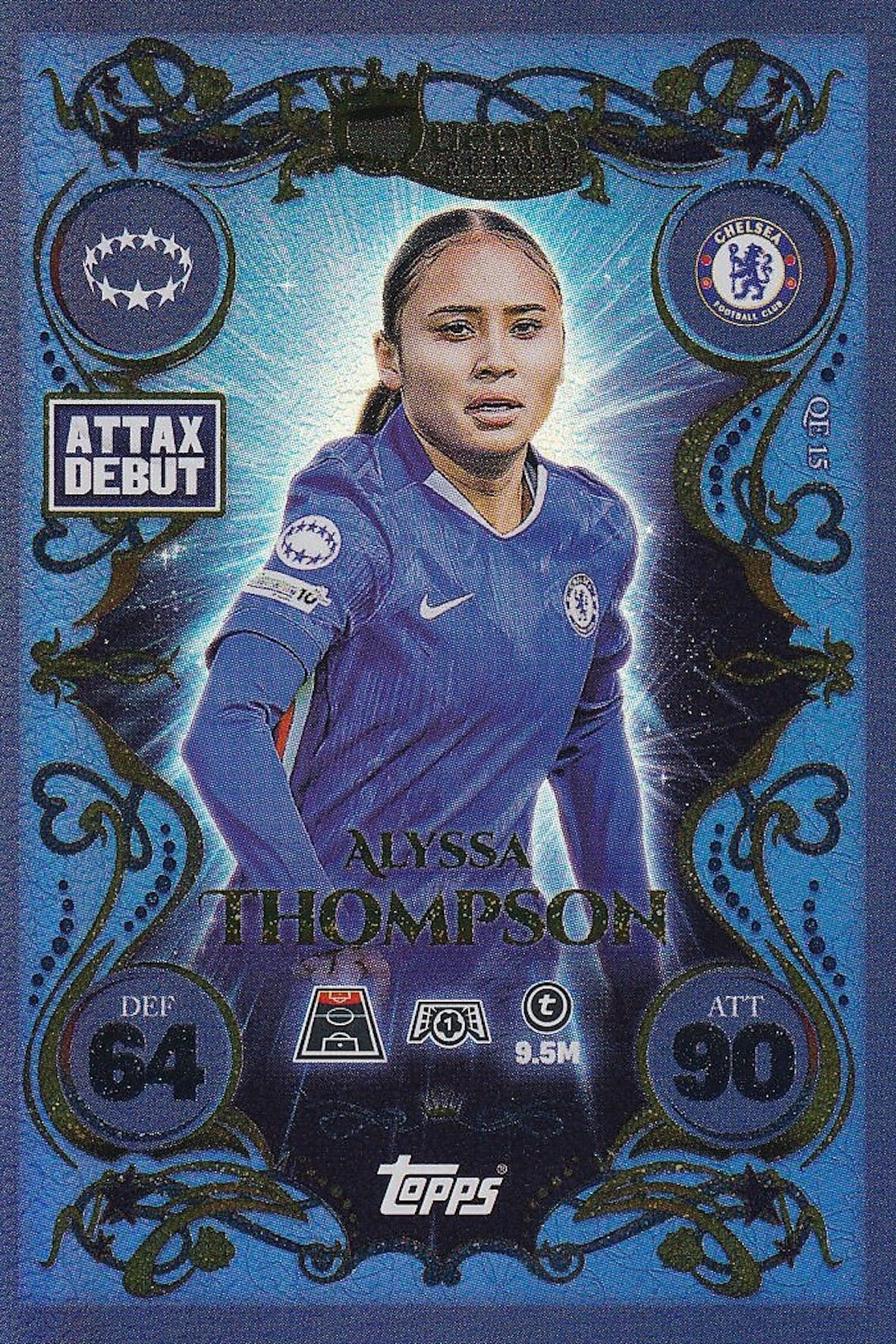 Buy Alyssa Thompson, Queens of Europe #QE15, Topps Match Attax 25/26 ...