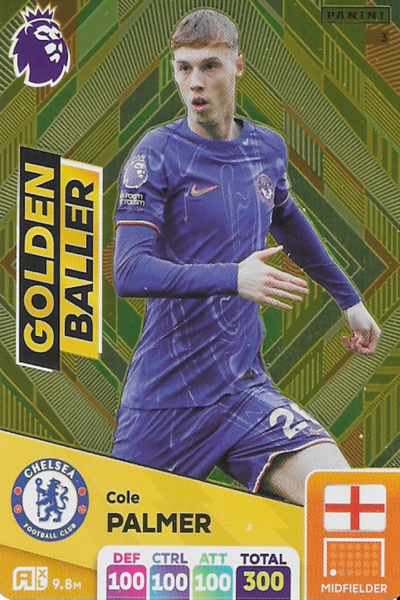Cole Palmer Golden Baller Card No #3 - Panini Adrenalyn XL 2025 (Chels ...