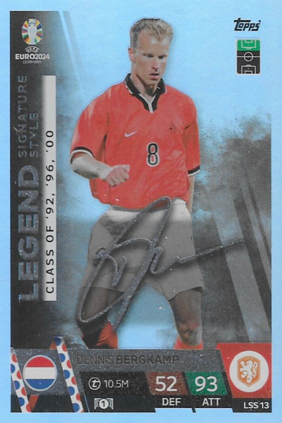 Dennis Bergkamp Signature Style Legend Card #LSS13 - Match Attax Euro ...