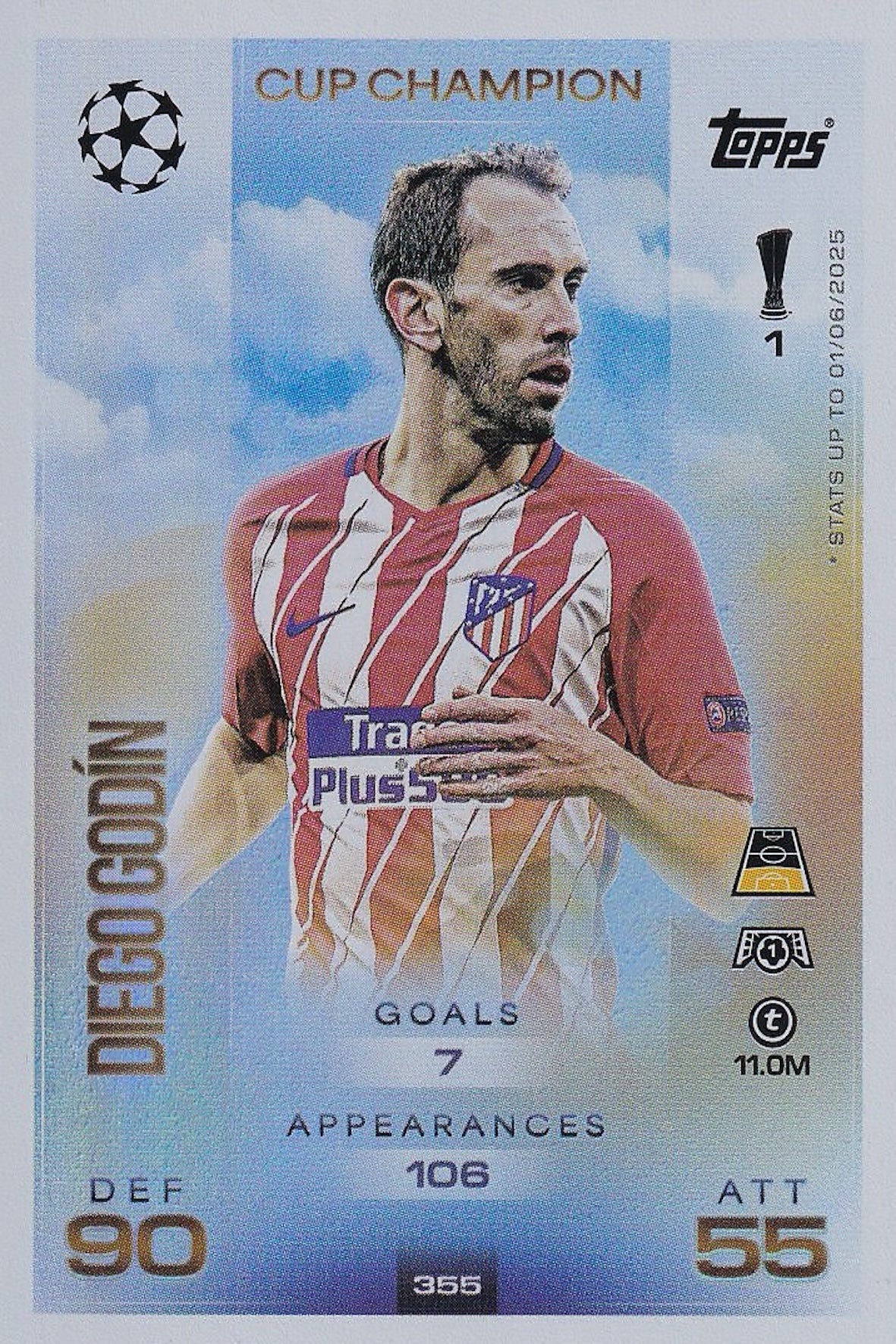 Buy Diego Godin, Cup Champion #355, Match Attax 25/26, Atletico – Wayne ...