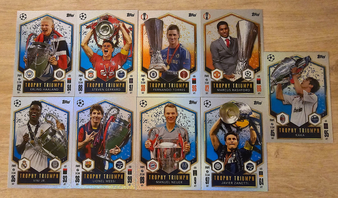 Full Set of all 9 Trophy Triumph Cards - Topps Match Attax 2024/2025 ...