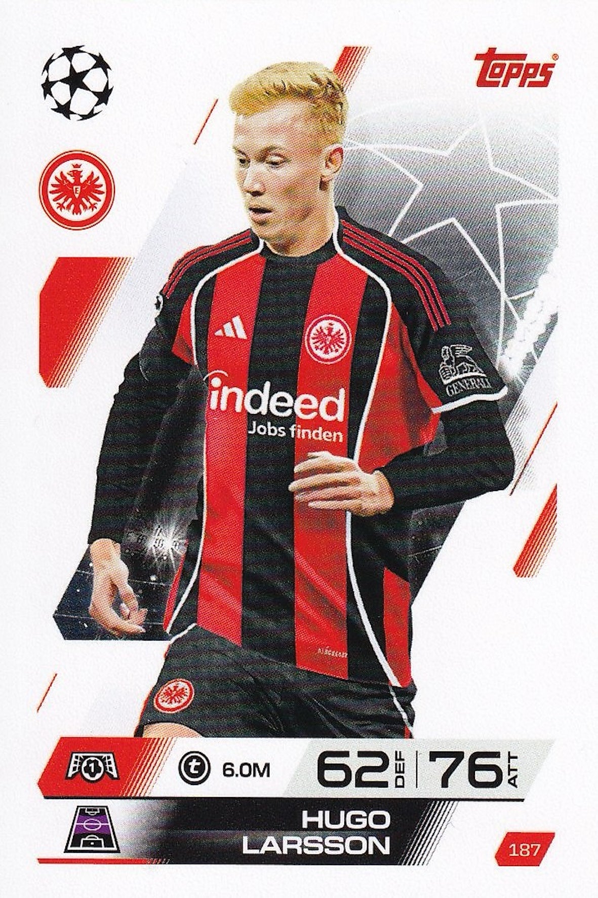 Buy Hugo Larsson, Base Card #187, Match Attax 25/26, Frankfurt – Wayne ...