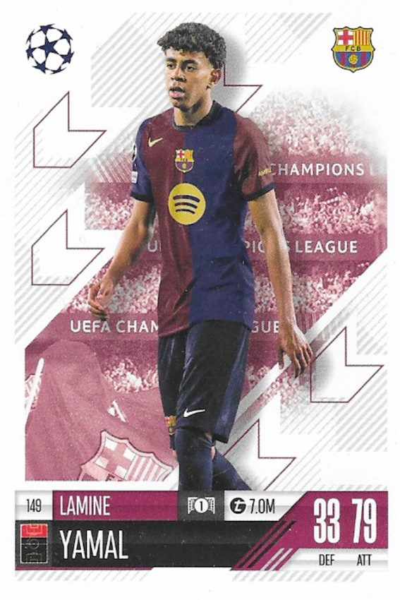 Lamine Yamal Base Card Number 149 - Topps MATCH ATTAX 2024/2025 – Wayne ...