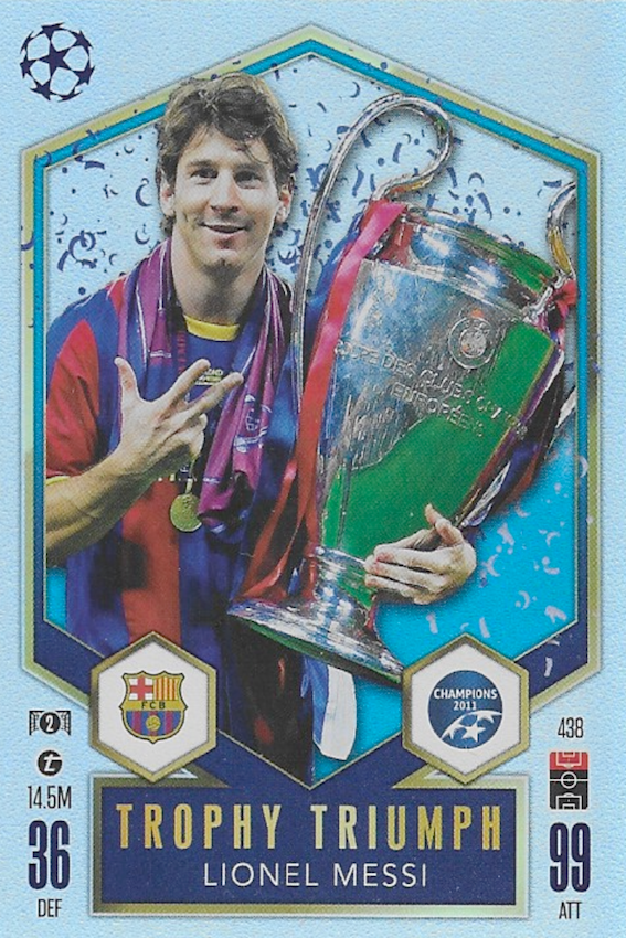Lionel Messi Trophy Triumph Card, Number #438 - Topps Match Attax 2024 ...