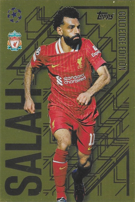 Mohamed Salah Gold Edge Edition Card #GE4 - Topps Match Attax 24/25 ...